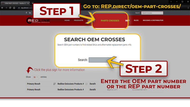How to look up Diesel Emissions Cross Reference Part Numbers